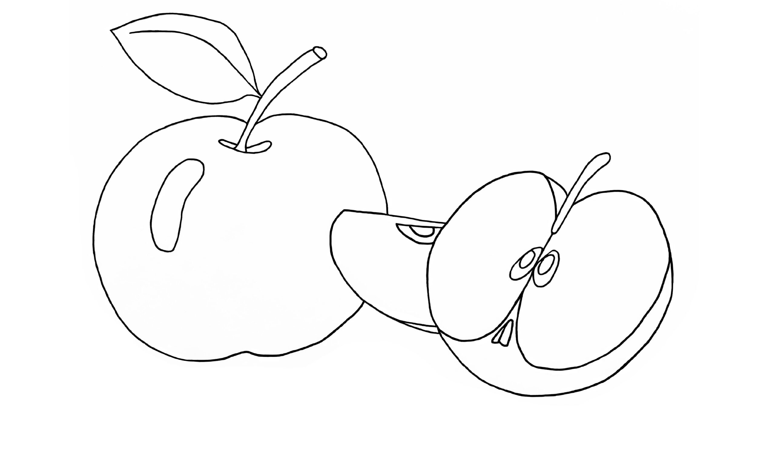 Einfach äpfel Malen Kinder Apfel malen - AusmalbilderFurKinder.de